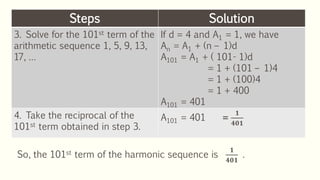 Harmonic sequence | PPTX