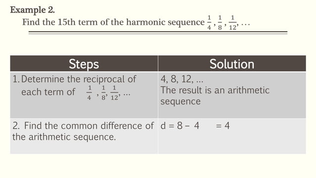 Harmonic sequence | PPTX