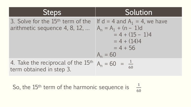 Harmonic sequence | PPTX