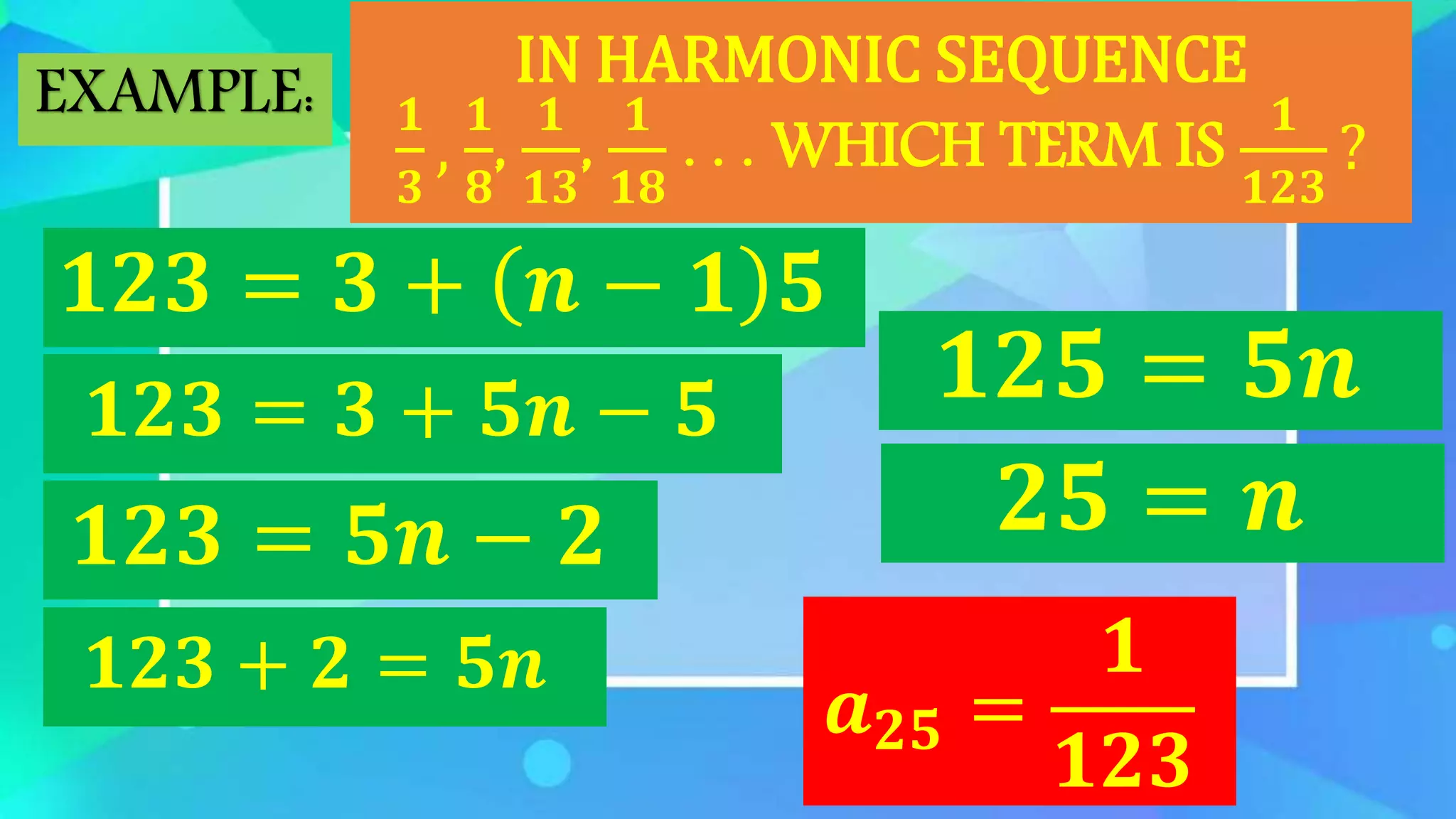 Harmonic sequence and fibonacci 10 | PPTX