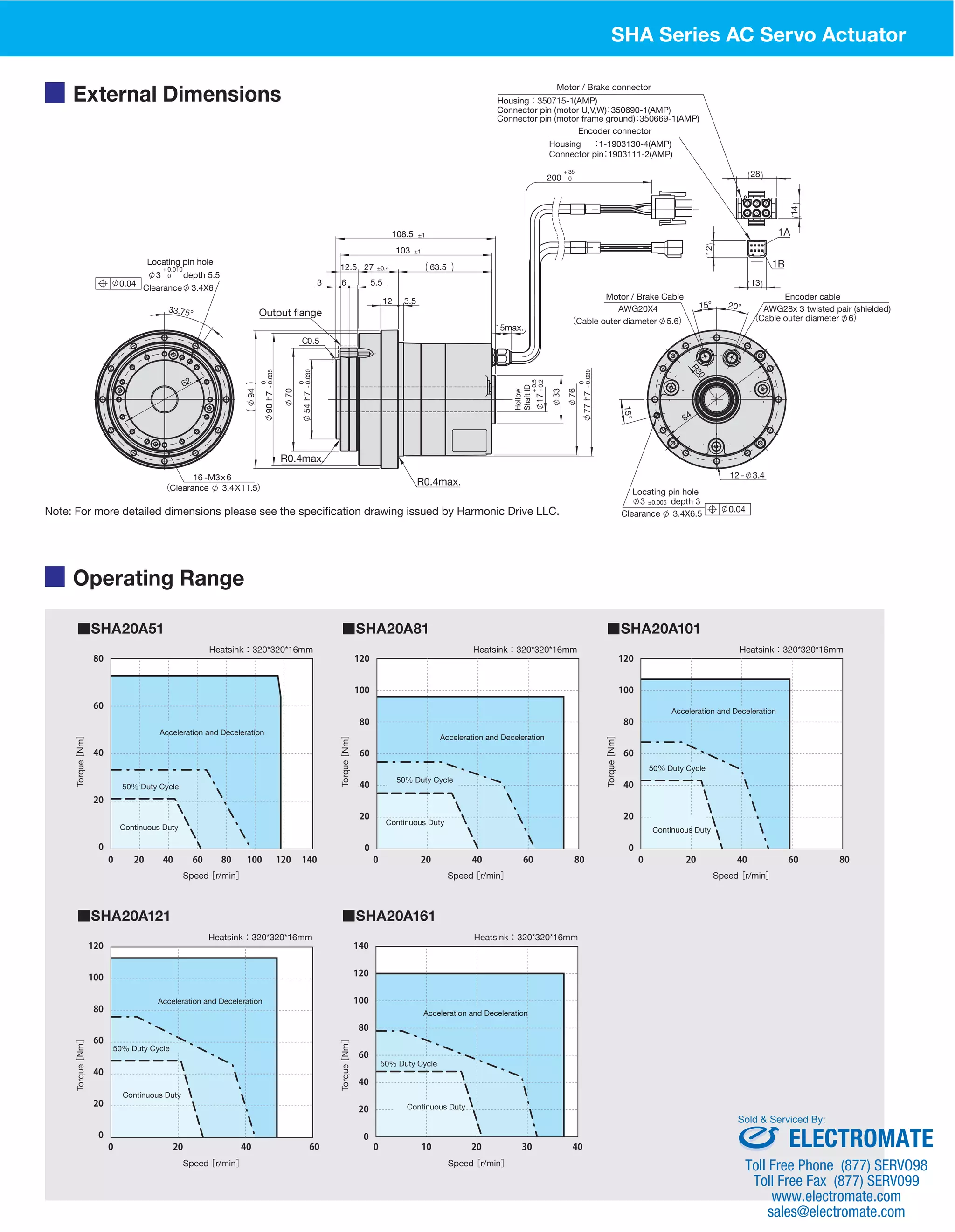 Harmonic sha20a specsheet | PDF