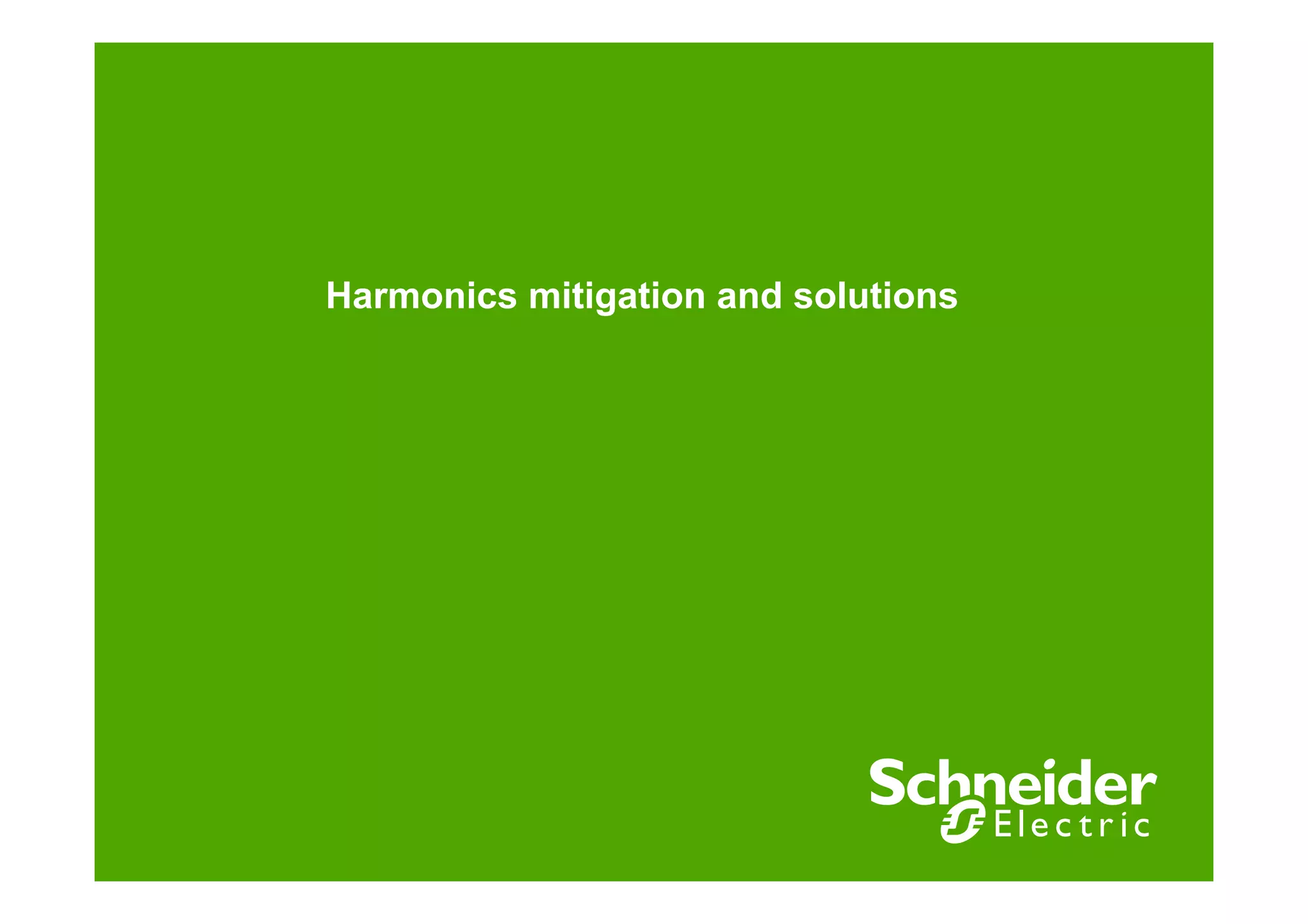 Harmonics mitigation solutions | PDF