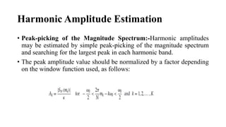 Harmonic speech coding | PPT