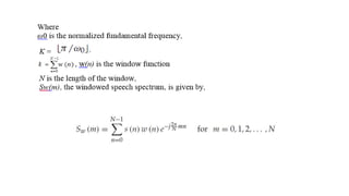 Harmonic speech coding | PPT