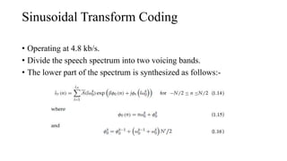 Harmonic speech coding | PPT
