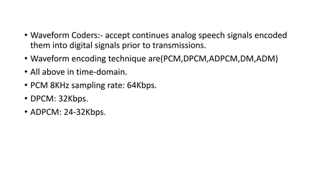 Harmonic speech coding | PPT
