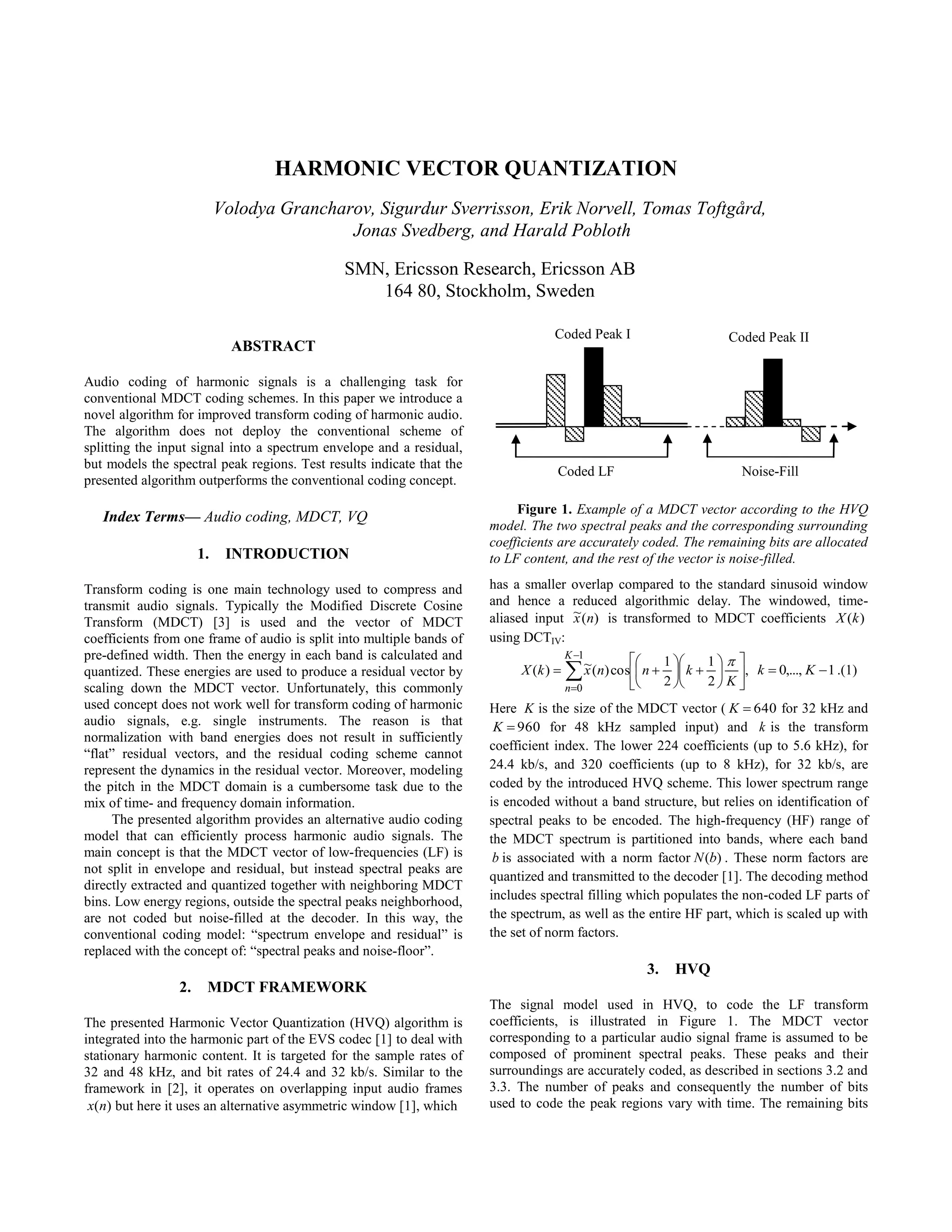 Harmonic vector quantization | PDF | Digital Audio | Computer Software and Applications