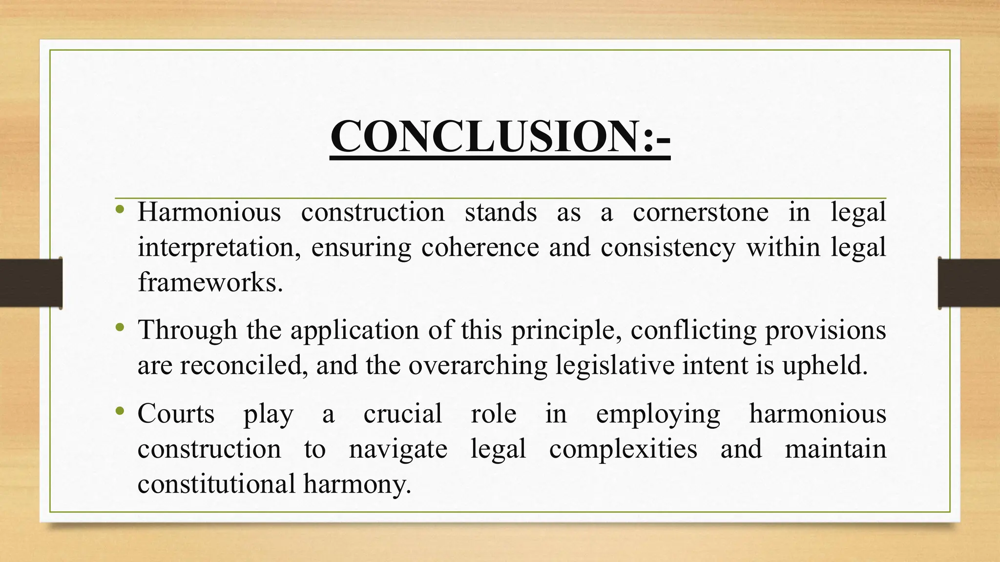 HARMONIOUS CONSTRUCTION RULE by Puja Dwivedi | PDF
