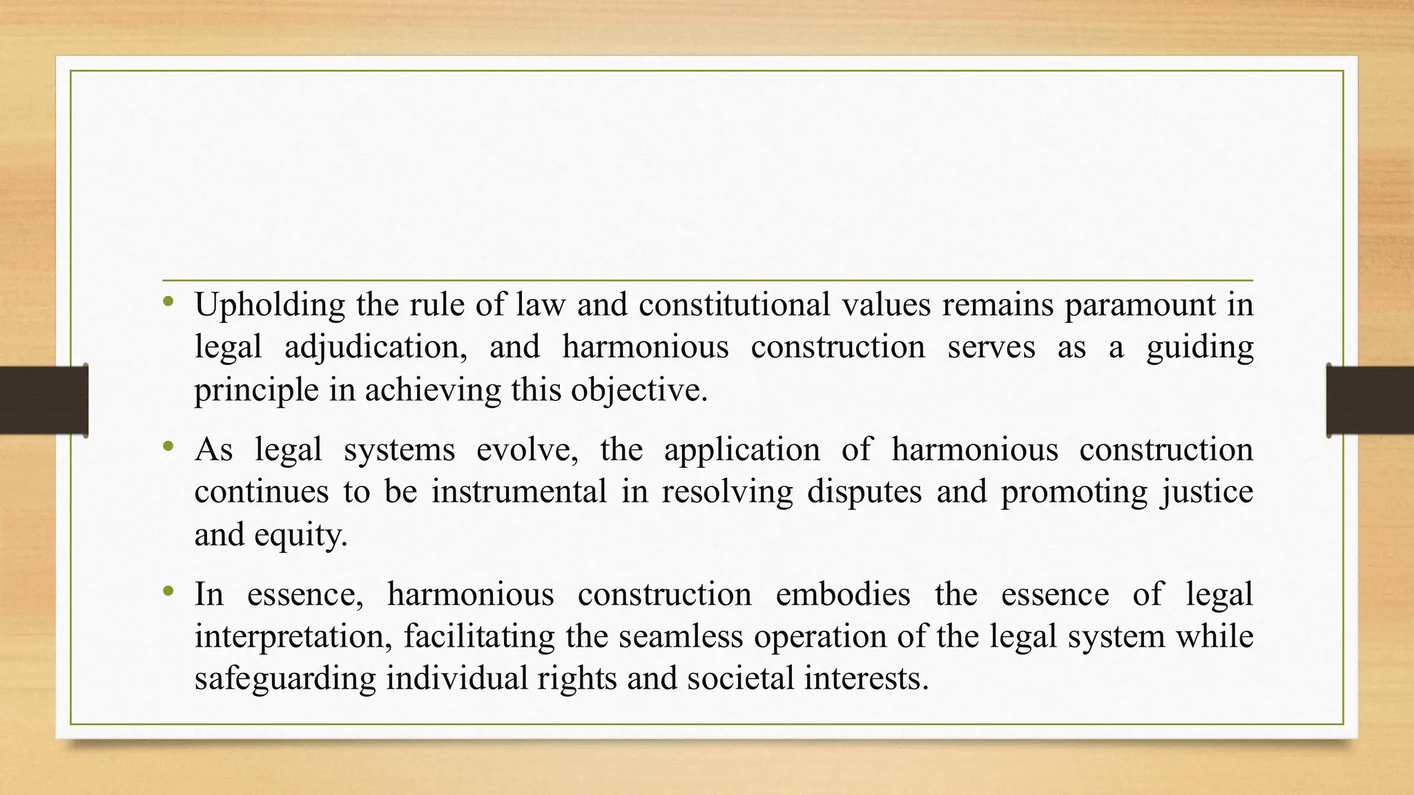 HARMONIOUS CONSTRUCTION RULE by Puja Dwivedi | PDF