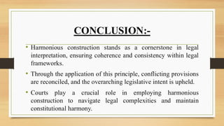 HARMONIOUS CONSTRUCTION RULE by Puja Dwivedi | PDF