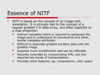 Harmonization of HDF with National Imagery Transfer Format (NITF) 2.1 | PPT