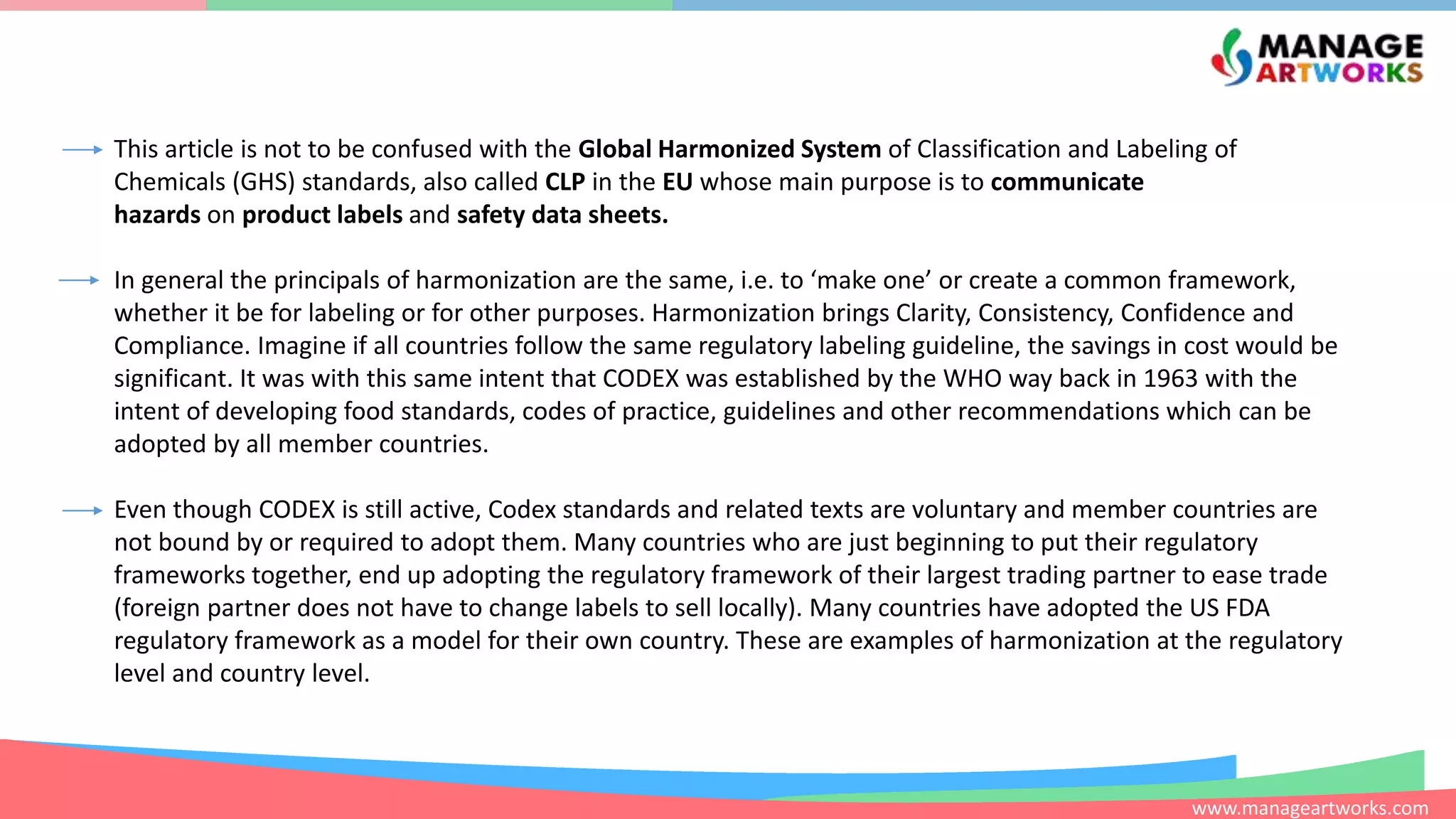 Harmonization and Labeling | PPTX