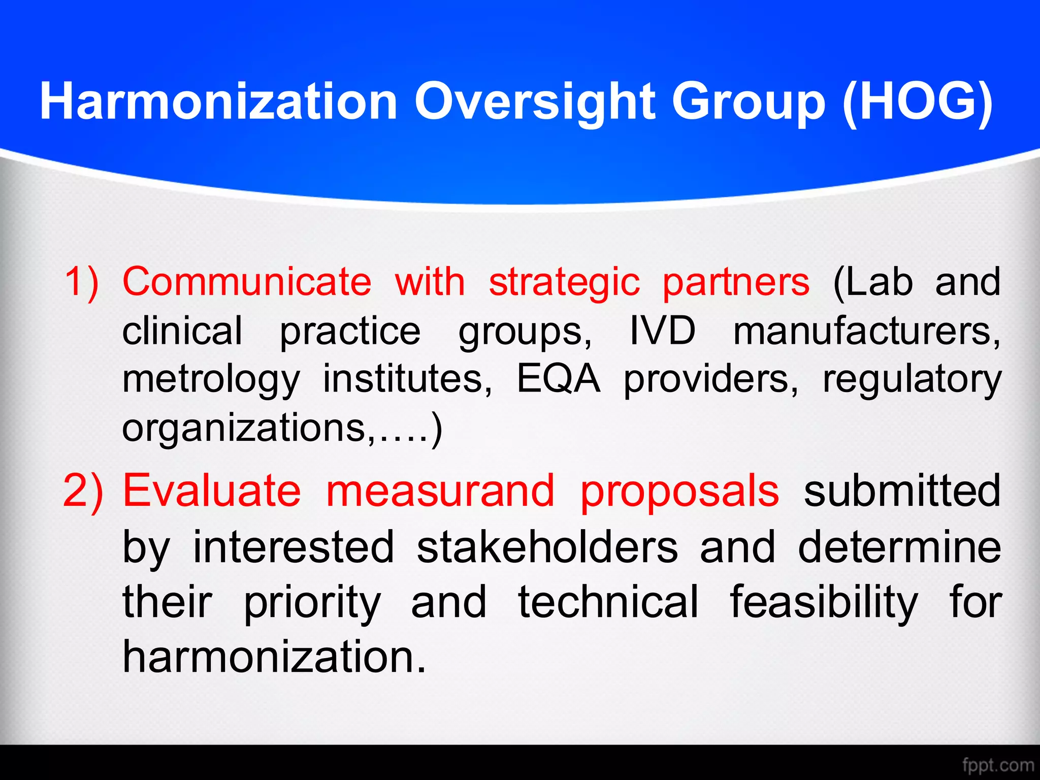 Harmonization of Laboratory Testing, 08 04-2017 | PPT