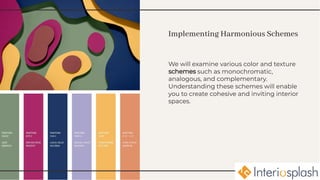 Harmonizing Color and Texture: A Journey Through Interior Spaces | PDF