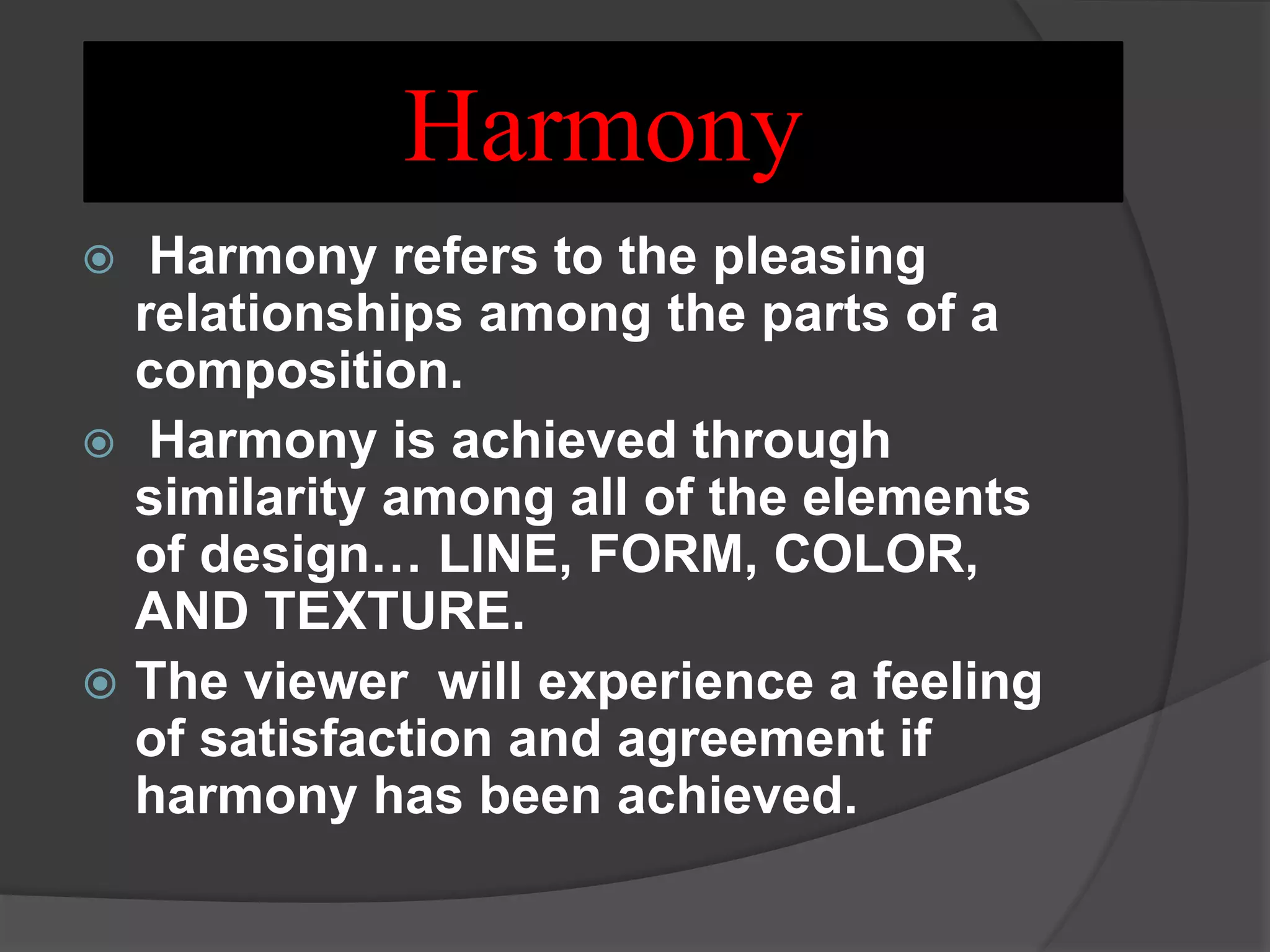 Harmony in interior design | PPTX