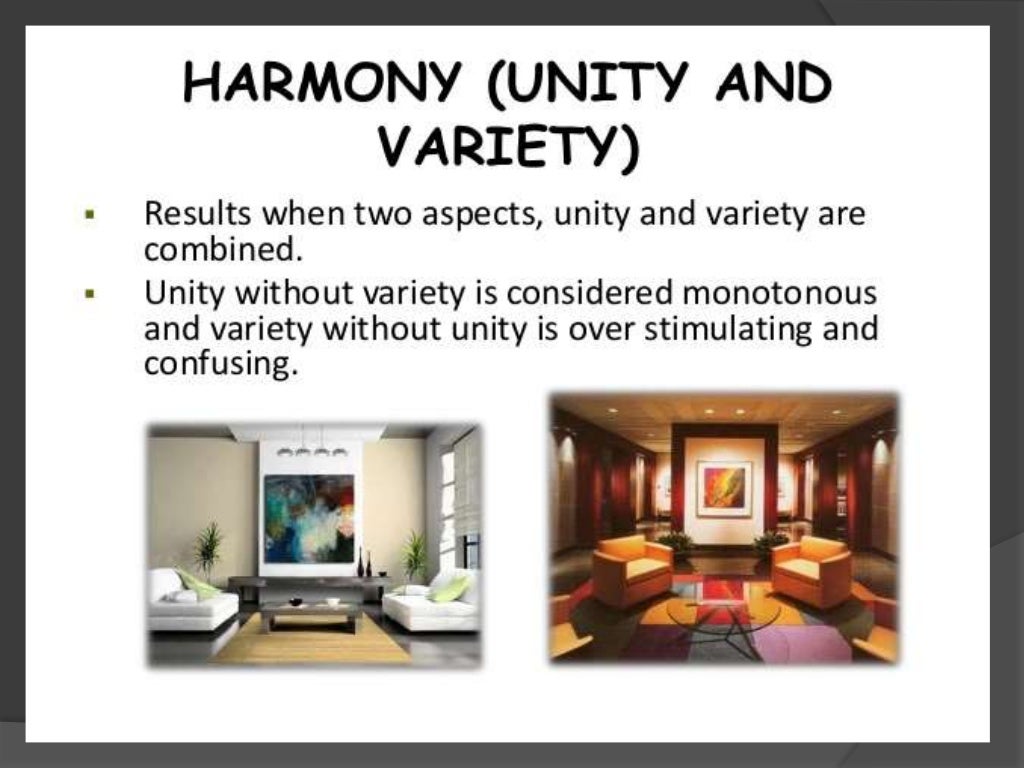 Harmony in interior design