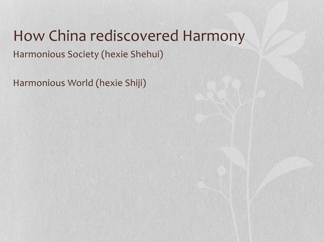 Harmony chinese culture | PPT