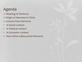 Harmony chinese culture | PPT