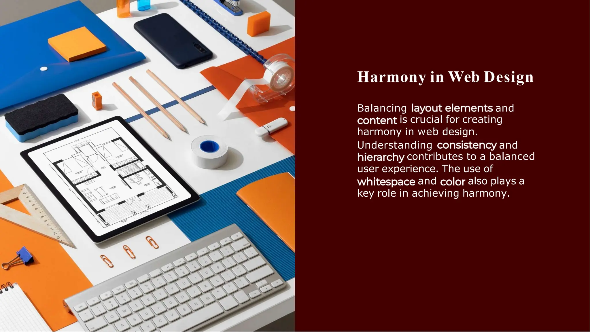 harmony in design mastering the art of balancing elements and spaces | PPT
