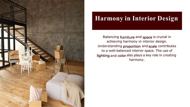 harmony in design mastering the art of balancing elements and spaces | PPT