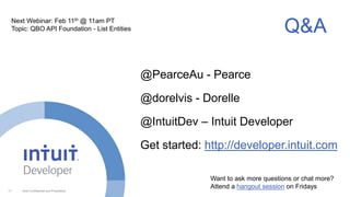 Harmony, Sandbox, and You: Intuit Developer Webinar, January 2015 | PPT