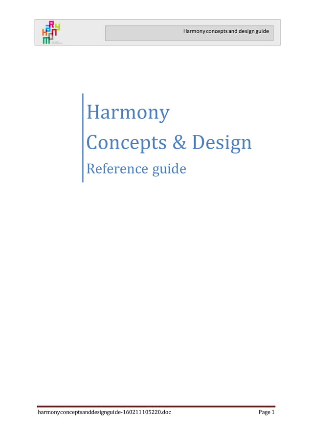 Harmony concepts and design guide | PDF