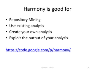 Harmony first step | PPTX | Databases | Computer Software and Applications