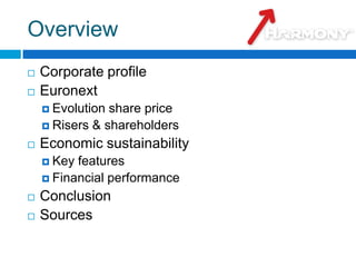 Harmony - A Financial Analysis | PPTX
