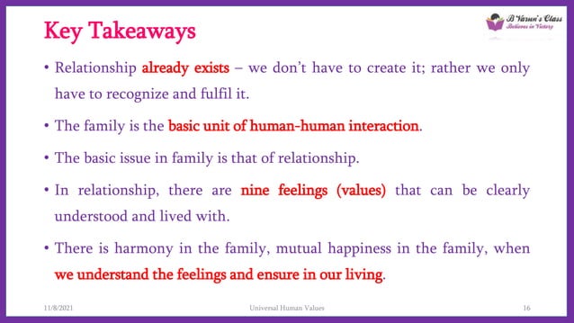 Harmony in the family | PPTX