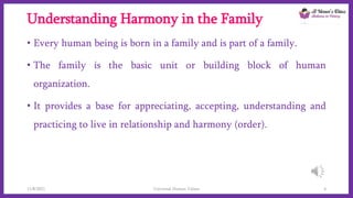 Harmony in the family | PPTX