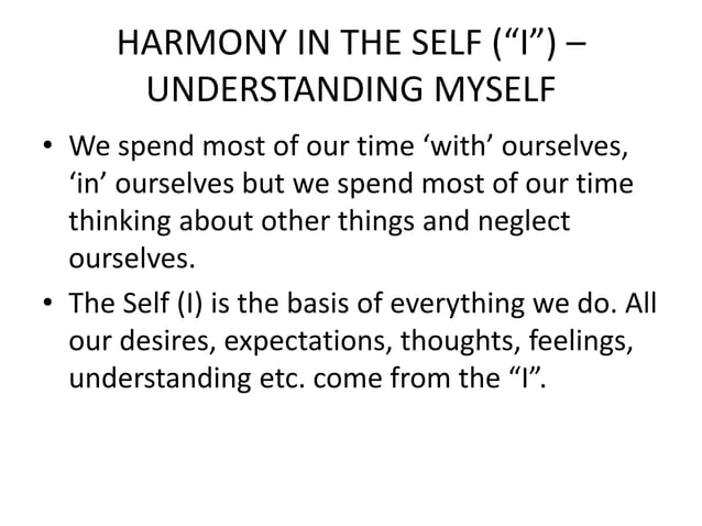 HARMONY IN THE HUMAN BEING - Unit-II UHV-2 | PPTX