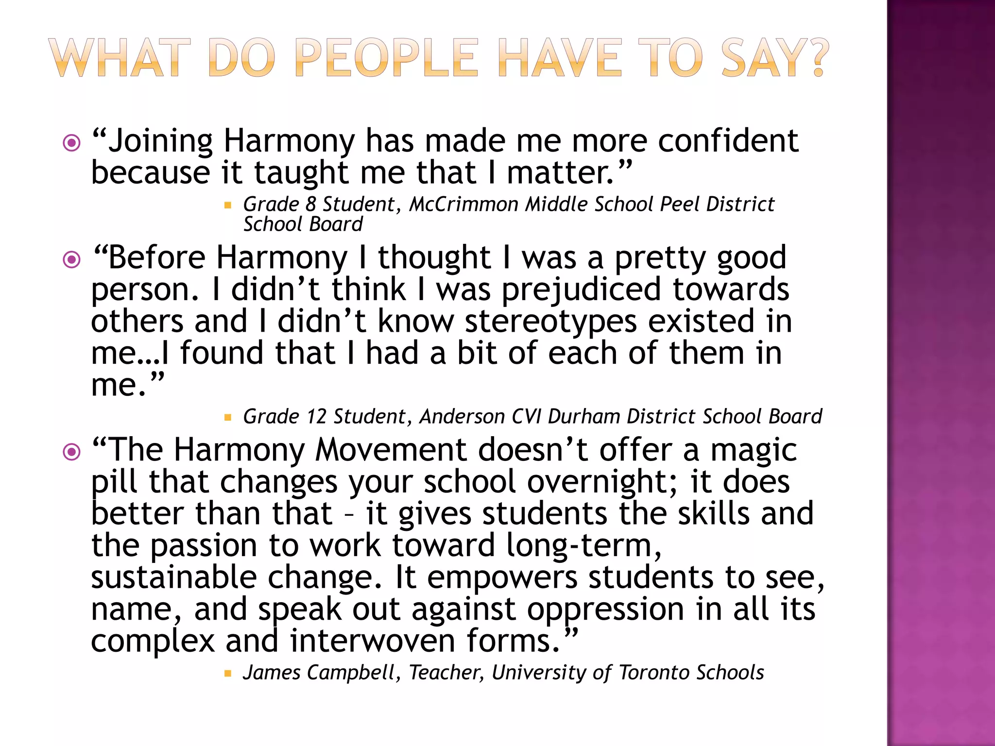 Harmony movement new | PPTX