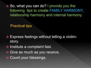 Harmony problems in family | PPTX