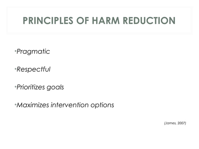 Harm reduction ppt excerpt | PPT