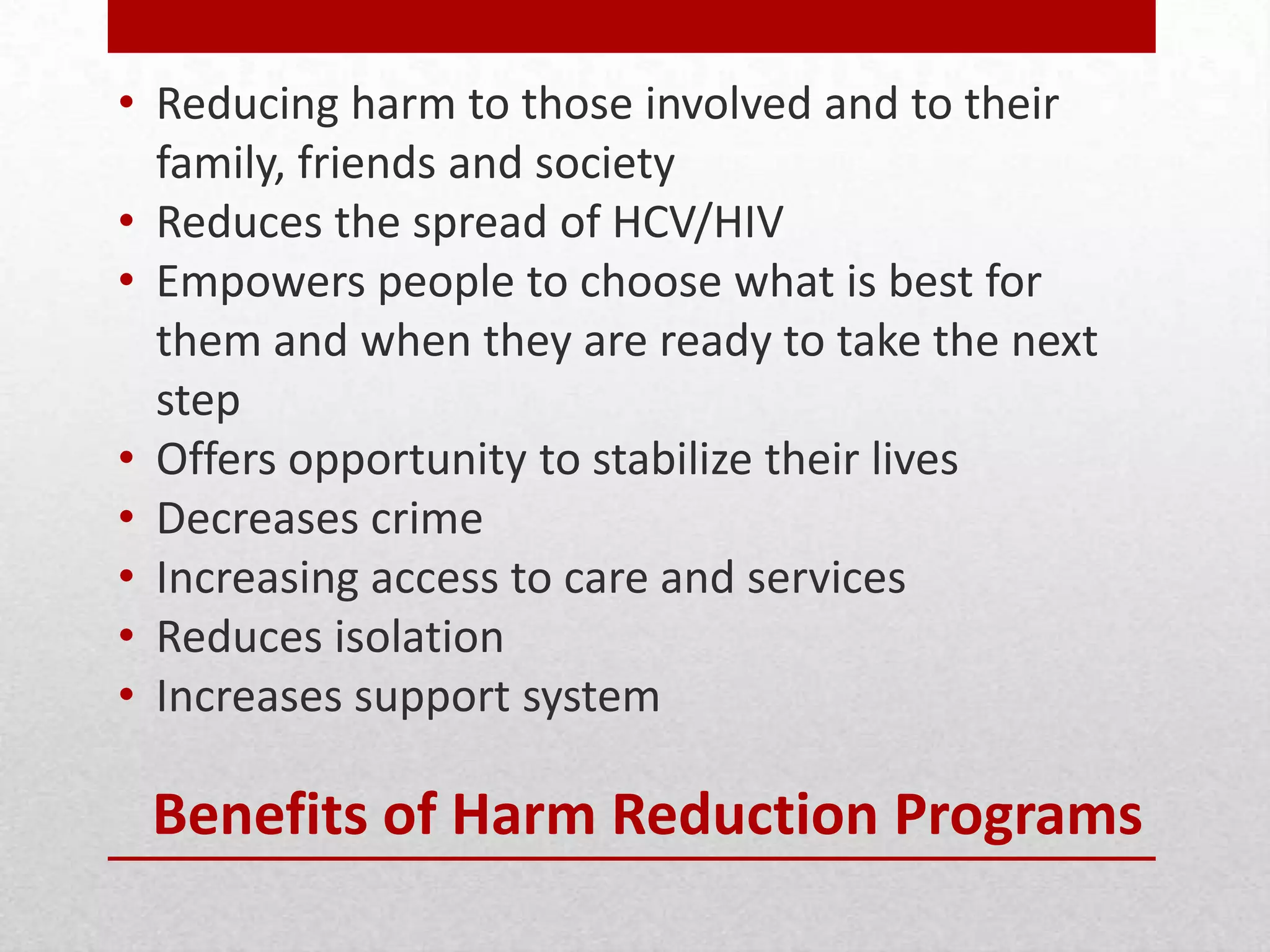 Harm Reduction Presentation 2014 | PPTX