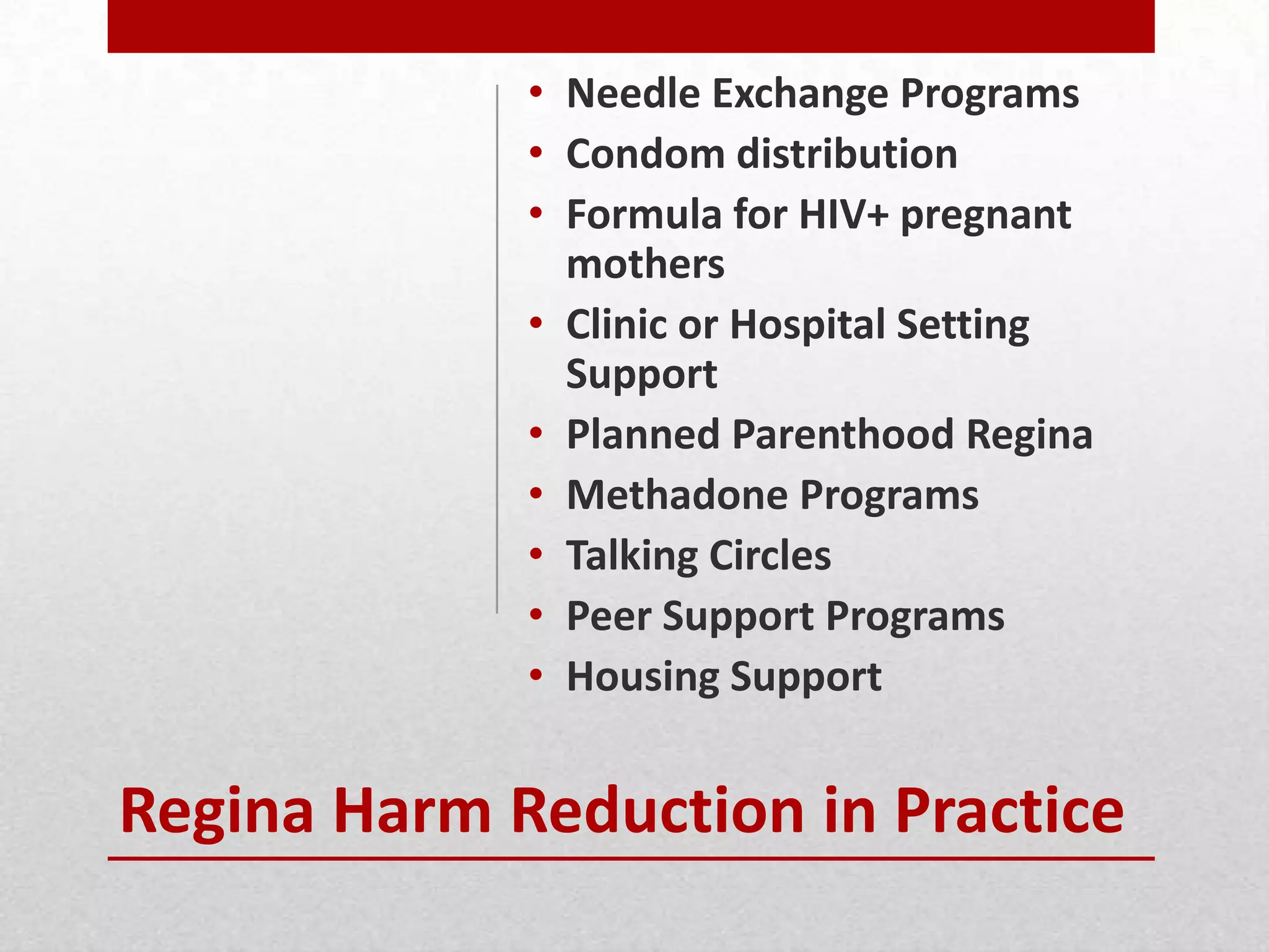 Harm Reduction Presentation 2014 | PPTX