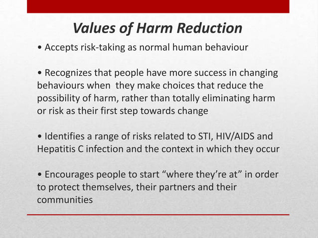 Harm Reduction Presentation 2014 | PPTX
