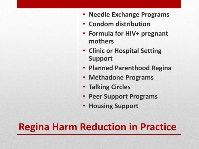 Harm Reduction Presentation 2014 | PPTX