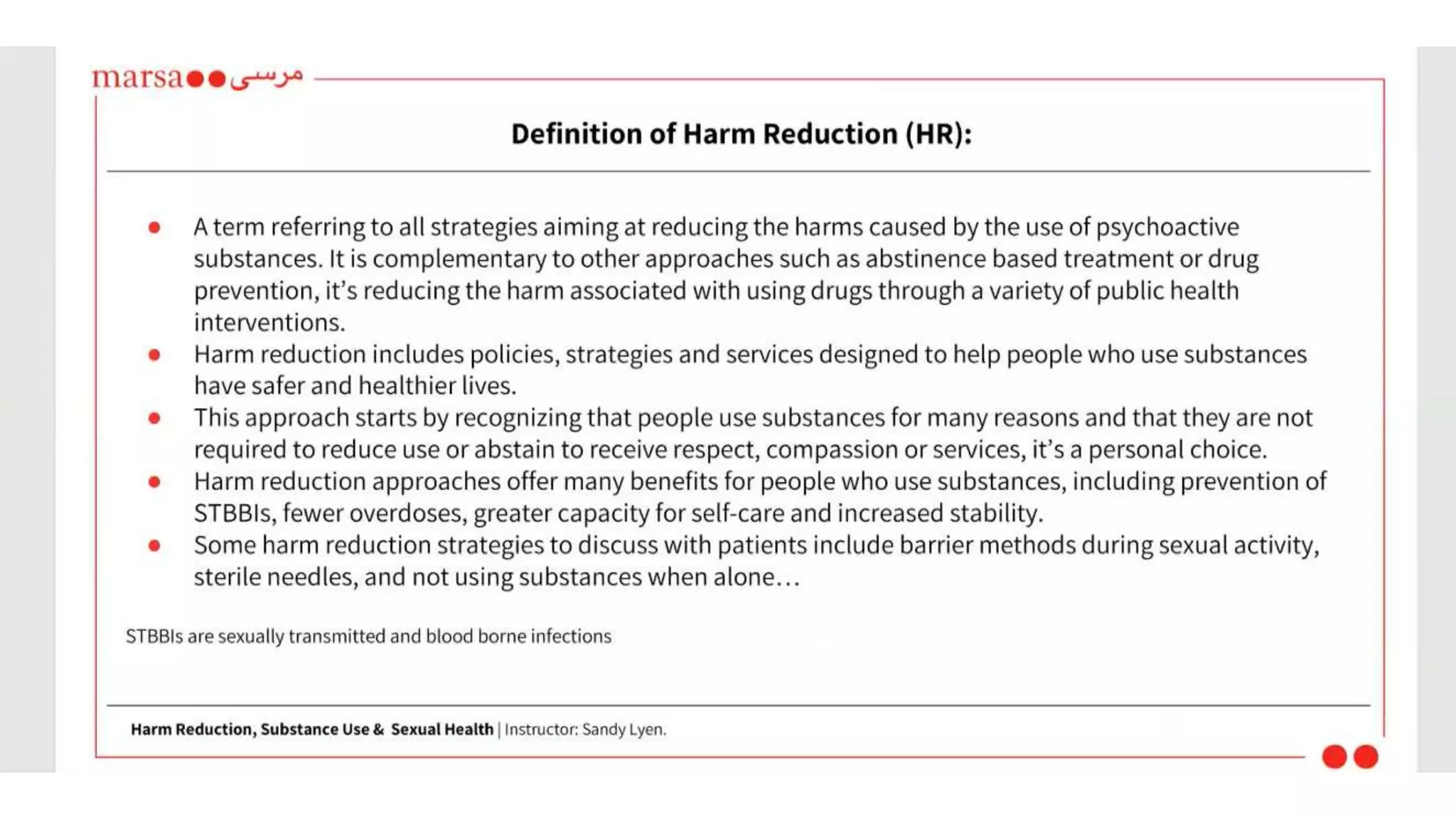 Harm Reduction, Substance Use & Sexual Health.pptx