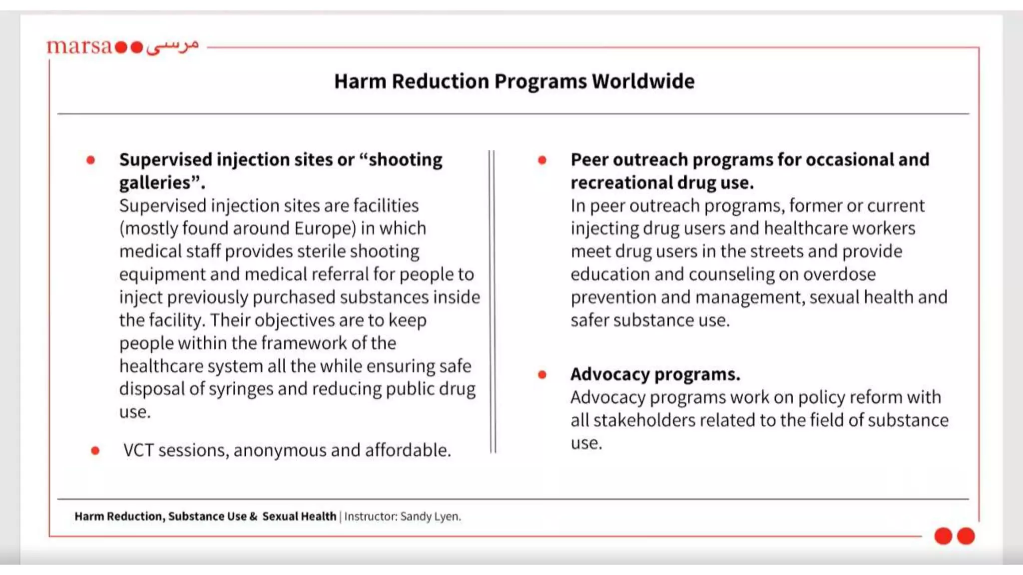 Harm Reduction, Substance Use & Sexual Health.pptx