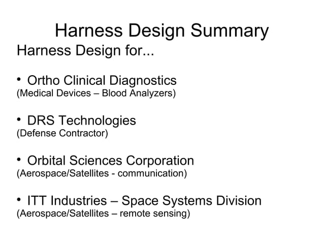 Harness design presentation | PPT
