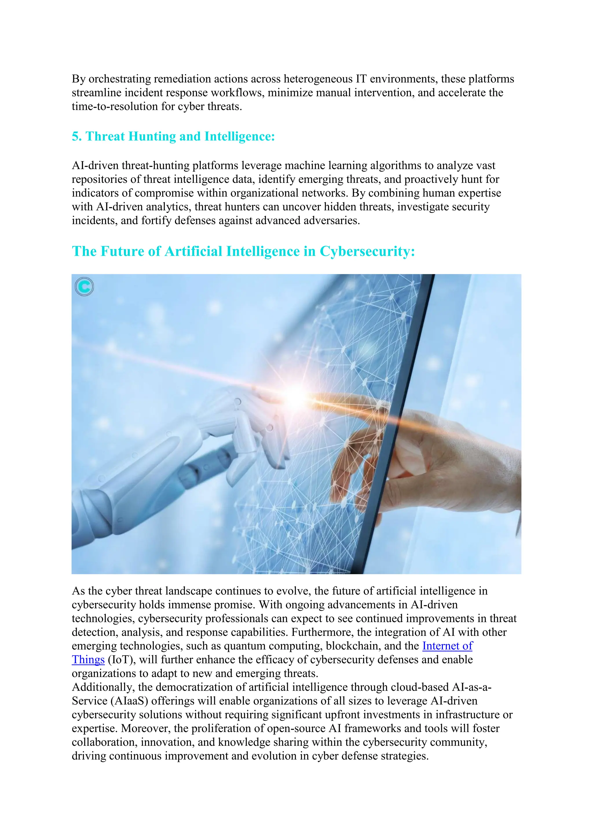 Harnessing Artificial Intelligence in Cybersecurity: Safeguarding Digital Frontiers | PDF