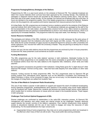 Harnessing campus radio resources for odl in nigeria | DOCX | College ...