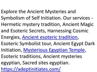 Harnessing Cosmic Energies | learn that esoteric researcher | PPT