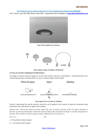 Harnessing of Kinetic Energy of Raindrops | PDF