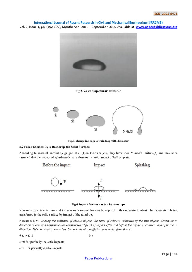 Harnessing of Kinetic Energy of Raindrops | PDF