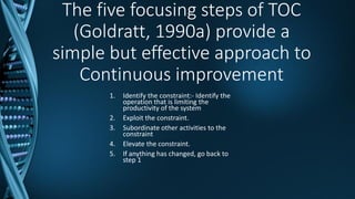 Harnessing resistance: Using the Theory of Constraints to Assist Change ...