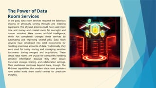 Enhancing Data Rooms with AI-Powered Predictive Analytics | PPTX