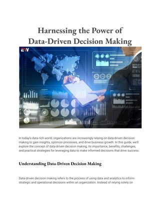 Harnessing the Power of Data-Driven Decision Making.pdf | Business ...
