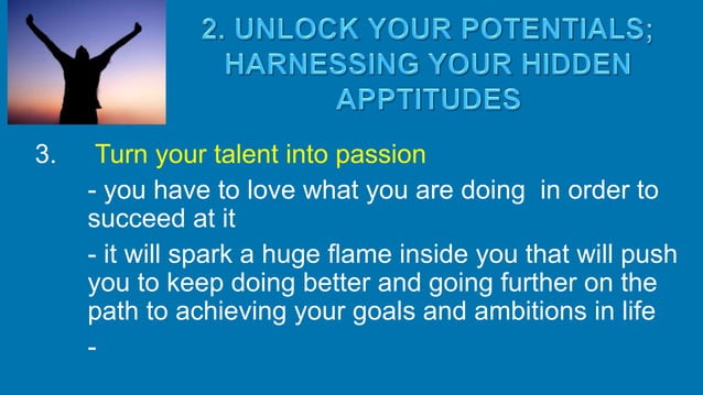 Harnessing your full potentials for self development | PPTX | Career ...